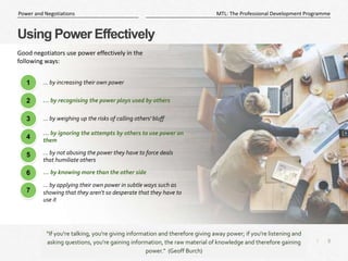 Power and Negotiations | PPT