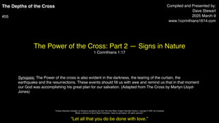 The Power of the Cross: Part 2 — Signs in Nature | PPT