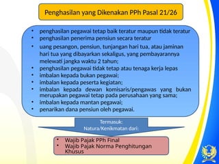 PPT PPh pasal 21 (Pajak Penghasilan pasal 21) | PPTX