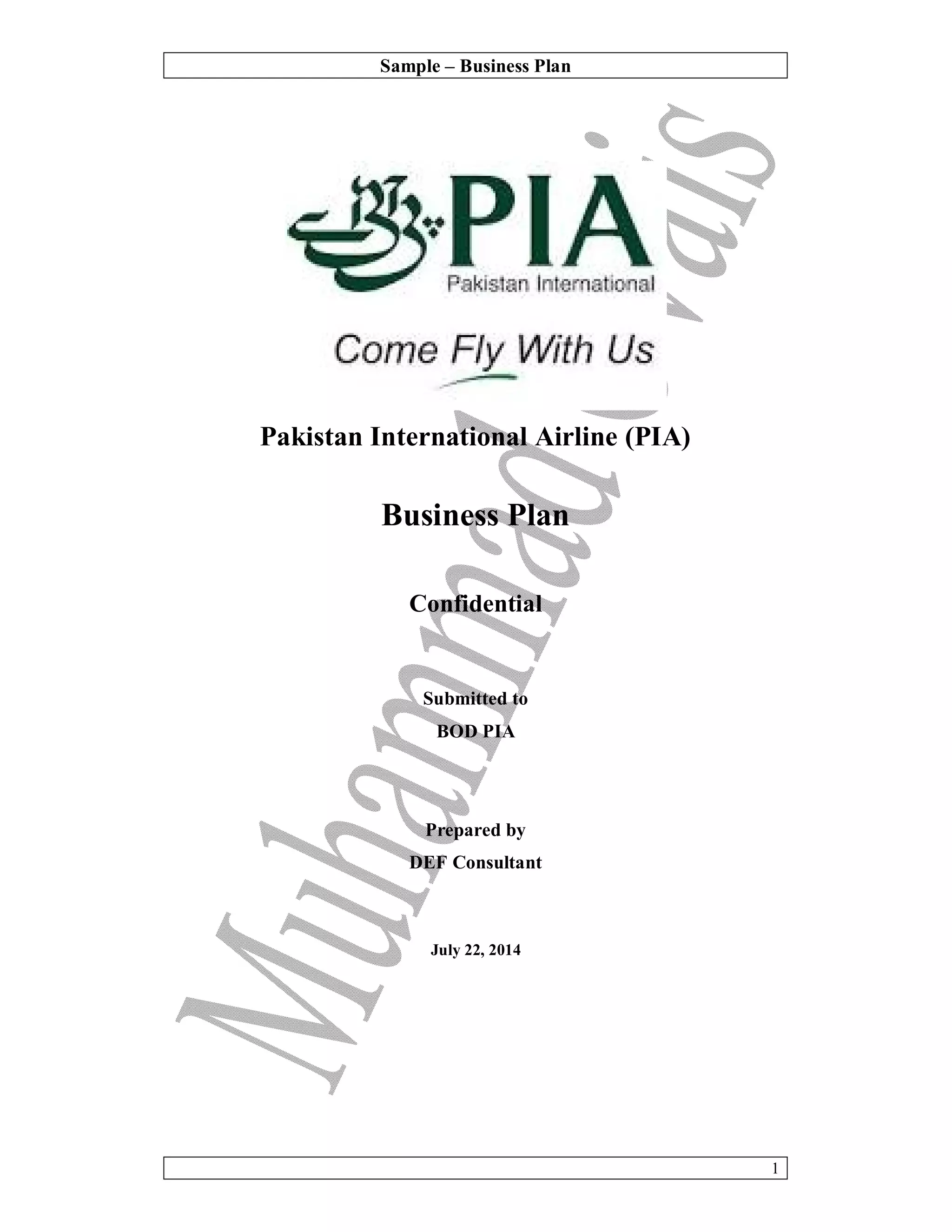 05 practical writing sample - pia business plan | PDF