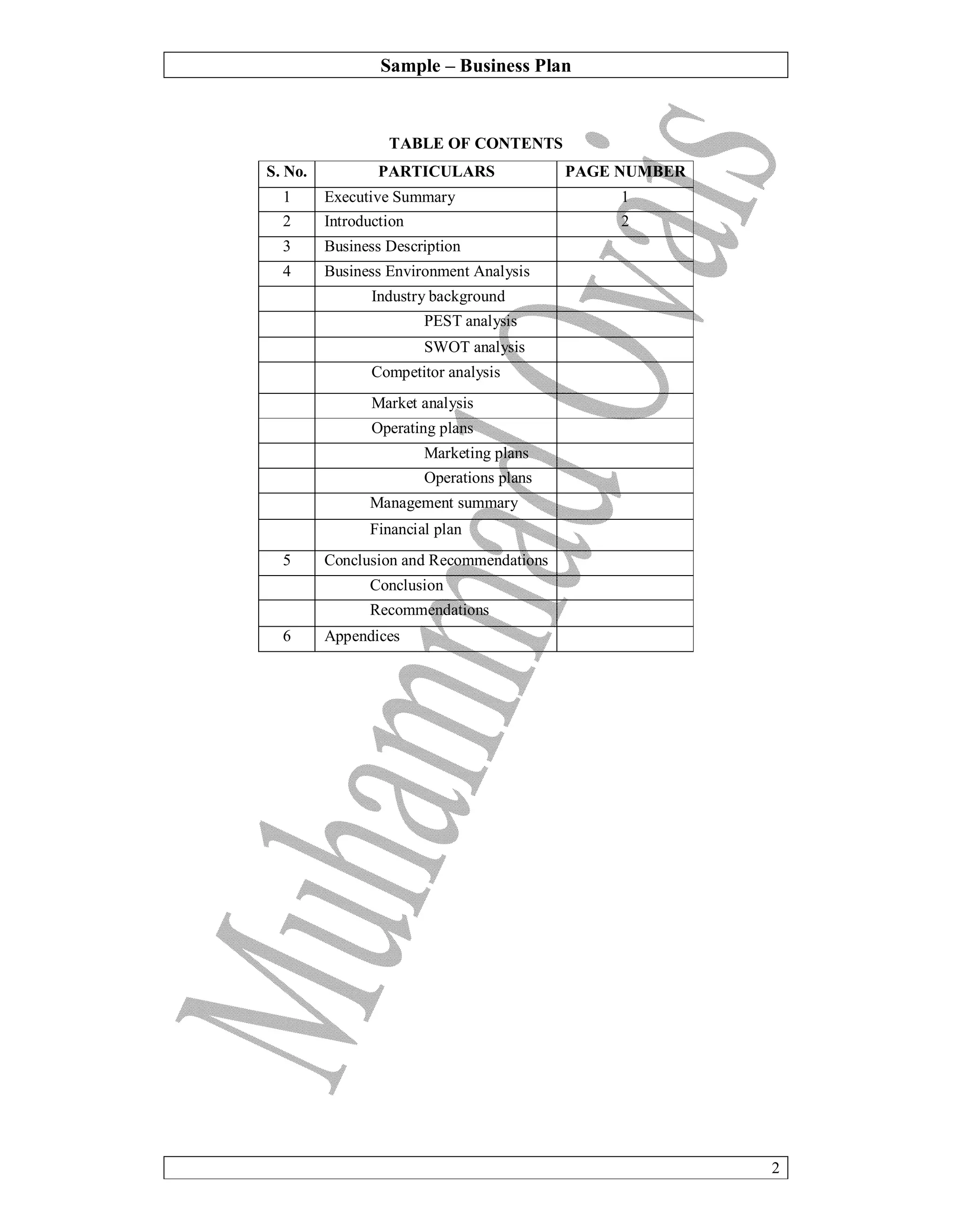 05 practical writing sample - pia business plan | PDF