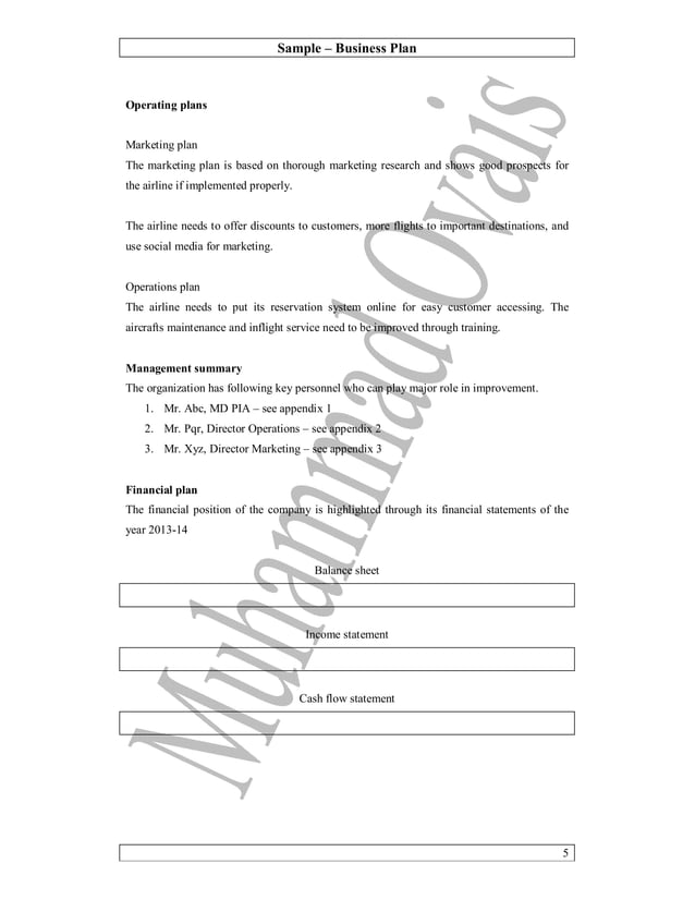 05 practical writing sample - pia business plan | PDF