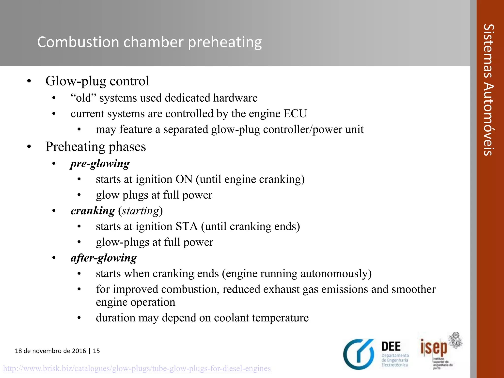 Automotive Systems course (Module 05) - Preheating Systems for vehicles ...