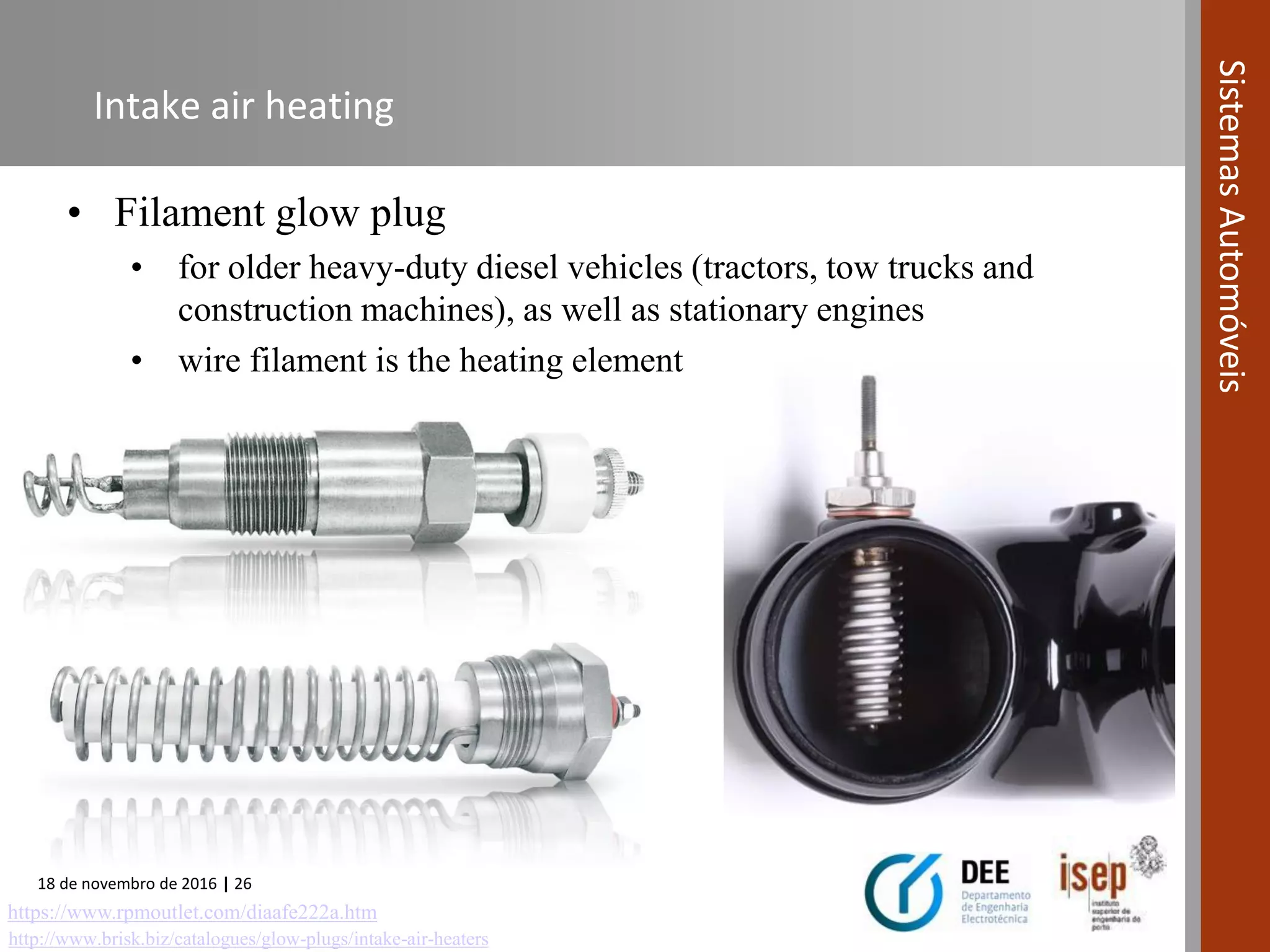 Automotive Systems course (Module 05) - Preheating Systems for vehicles ...