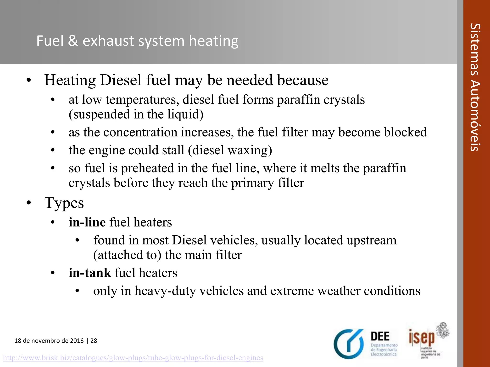 Automotive Systems course (Module 05) - Preheating Systems for vehicles ...