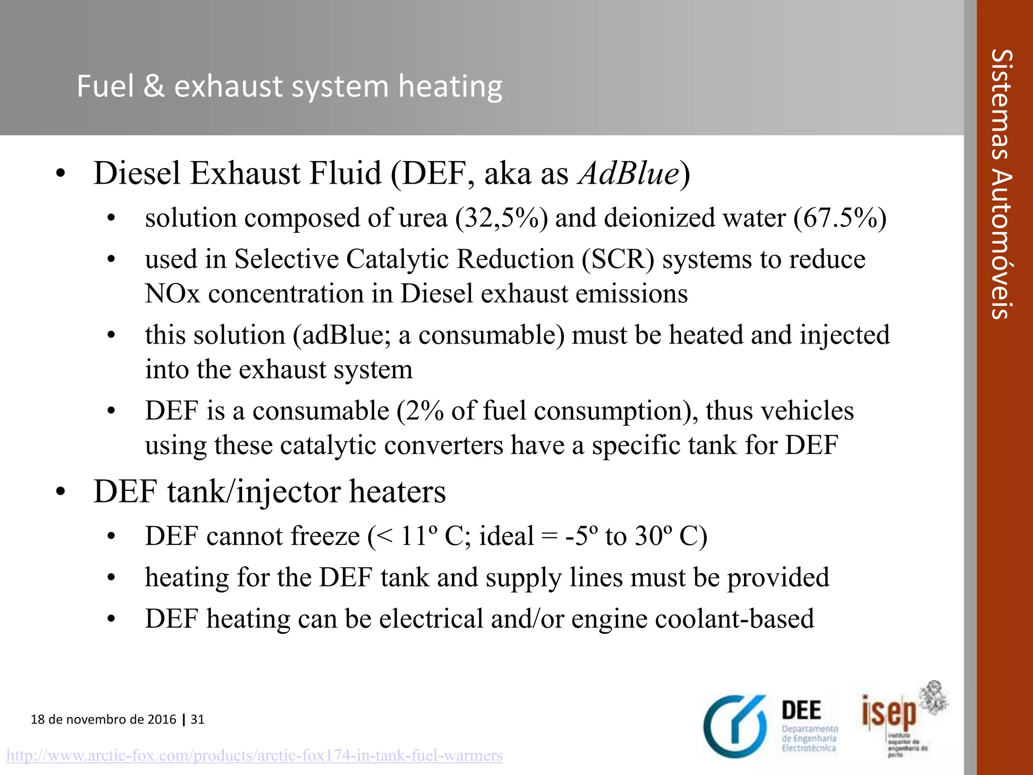 Automotive Systems course (Module 05) - Preheating Systems for vehicles ...