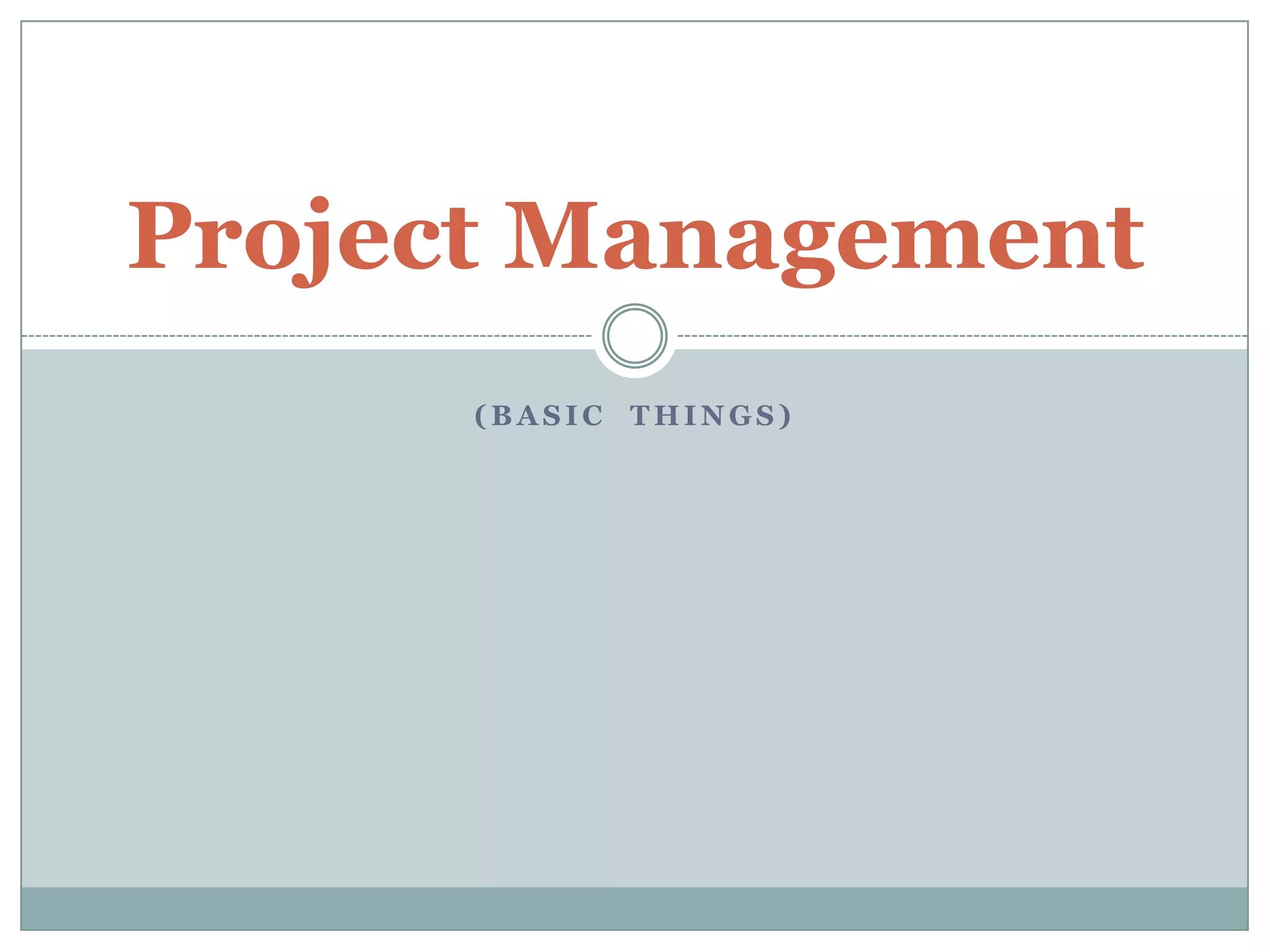 Project management | PPTX
