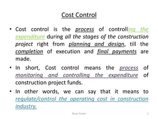 05 Project Monitoring & Cost Control | PDF