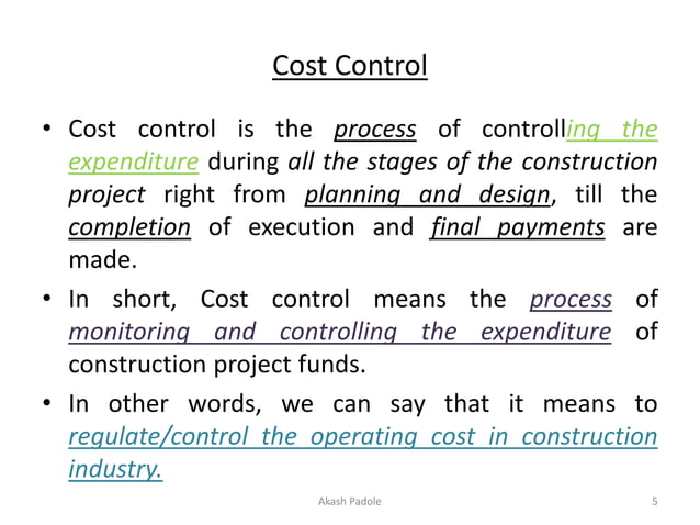 05 Project Monitoring & Cost Control | PPT