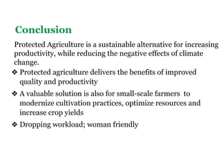 Protected Agriculture - Climate Smart Agriculture | PDF