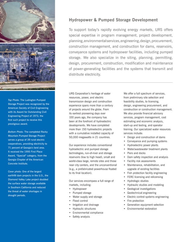 05 Pumped Storage Brochure Urs | PDF