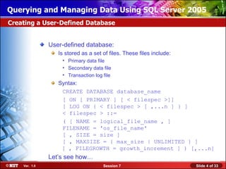 05 qmds2005 session07 | PPT