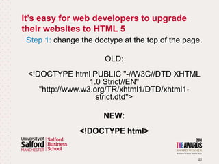 05 RD PoSD Tutorial_xhtml_to_html5_2016 | PPT