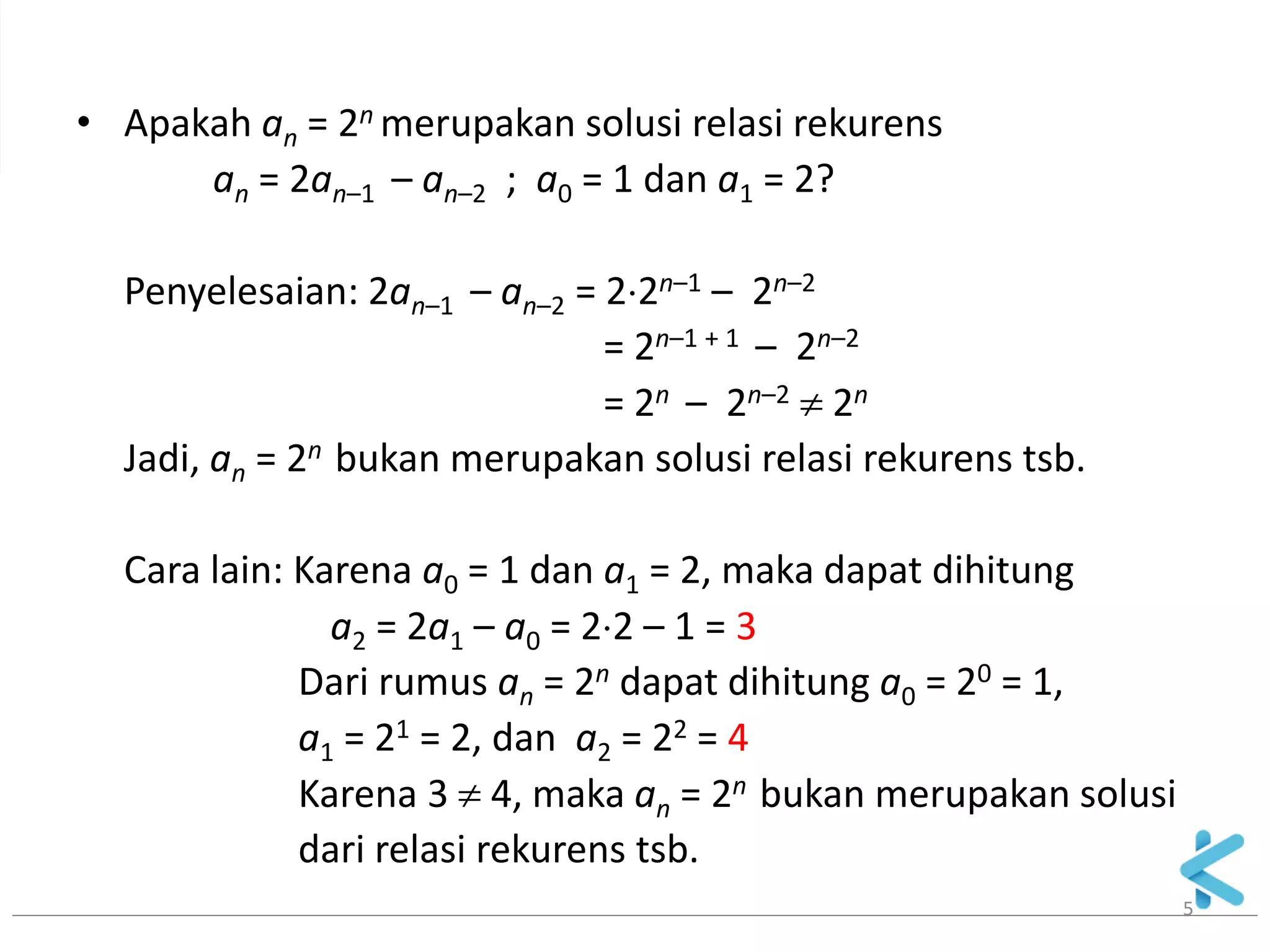 Matematika Diskrit - 05 rekursi dan relasi rekurens - 02 | PDF