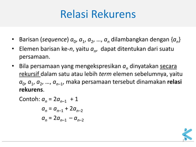 Matematika Diskrit - 05 rekursi dan relasi rekurens - 02 | PDF