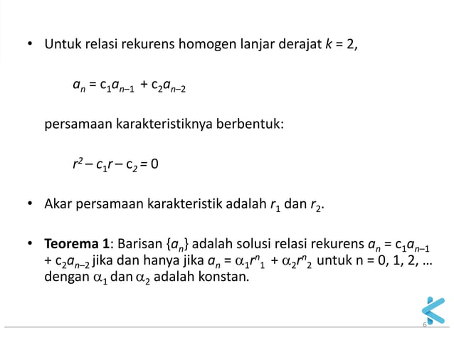 Matematika Diskrit - 05 rekursi dan relasi rekurens - 04 | PPT