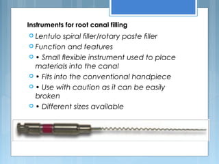 Root canal filling instruments and materials | PPT