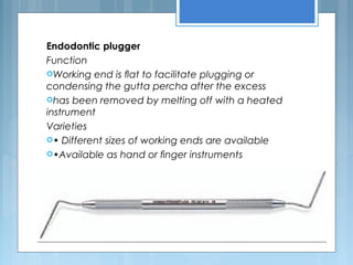 Root canal filling instruments and materials | PPT