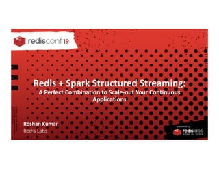 Redis+Spark Structured Streaming: Roshan Kumar | PPT