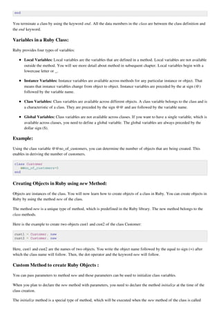 05 ruby classes | PDF
