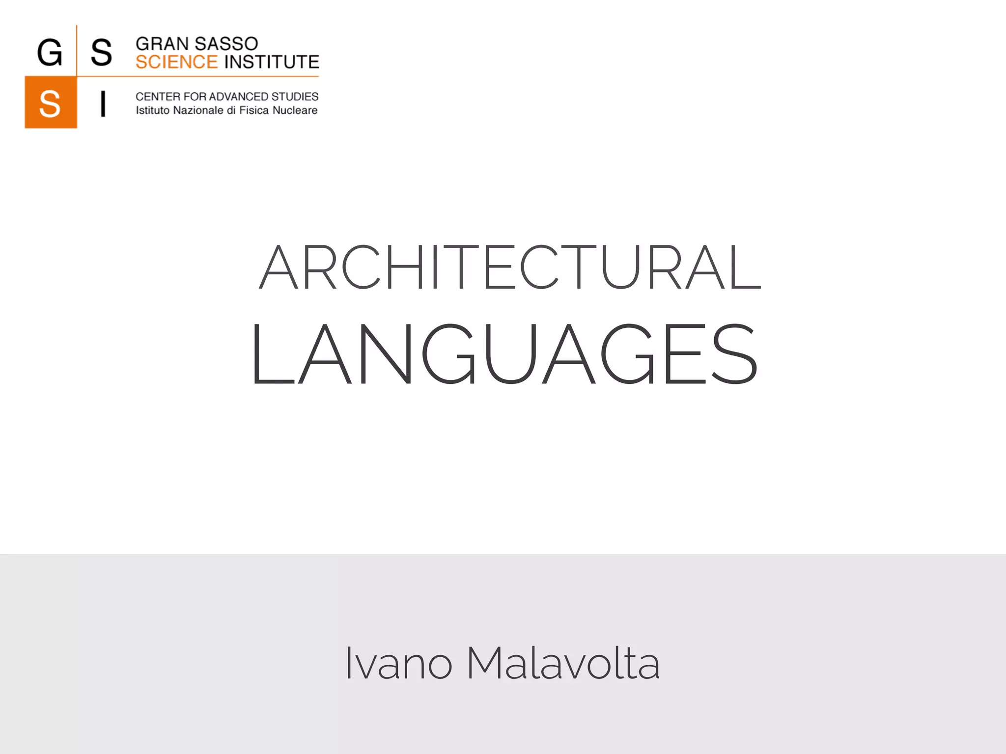 Introduction to ARCHITECTURAL LANGUAGES | PPT