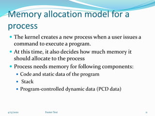 Memory Allocation to a process | PPTX