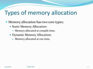 Memory Allocation to a process | PPTX