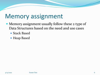 Memory Allocation to a process | PPTX