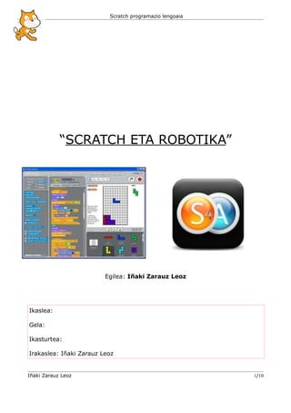 Robotika eta Scratch (Presentación) | PDF