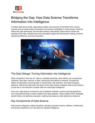 Bridging the Gap: How Data Science Transforms Information into Intelligence | PDF