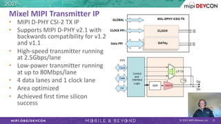 MIPI DevCon 2021: MIPI D-PHY and MIPI CSI-2 for IoT: AI Edge Devices | PDF