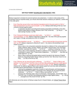 05Sidney An Apology For Poetry | PDF