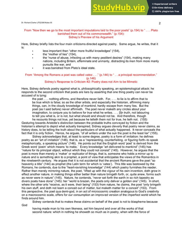 05Sidney An Apology For Poetry | PDF