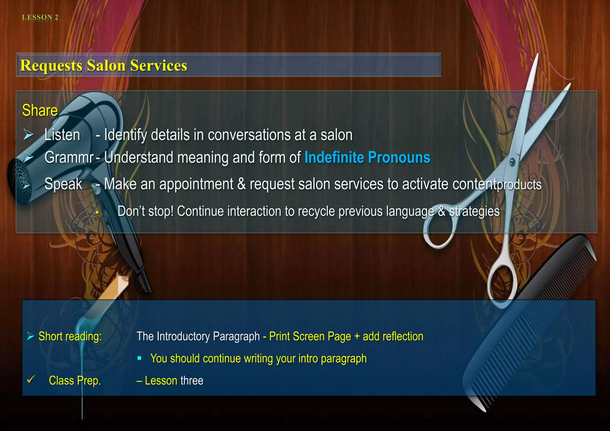Sk2 / U.5 - Personal care & Appearance | PPT