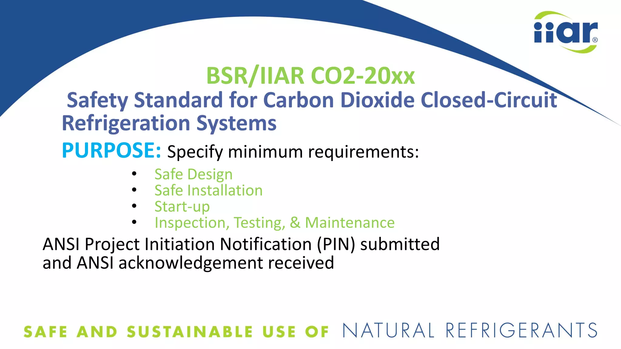 Eric Smith, International Institute of Ammonia Refrigeration (IIAR) | PPT