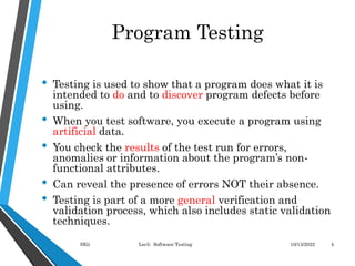 05_SoftwareTesting.pdf student of comuter | PPT