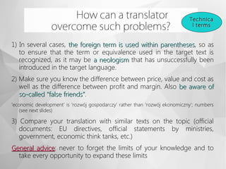 05 Specialized Translation #1 Economic Translation | PPT