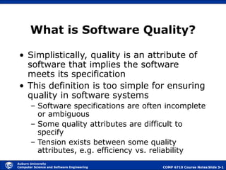 05_SQA_Overview.ppt | Computer Software and Applications | Computing