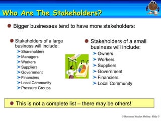 05 Stakeholders and conflicting interests | PPT
