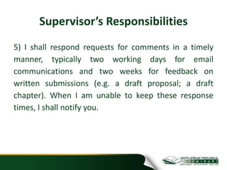 05 The Supervisor-Student Relationship | PPTX