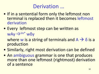 05SyntaxAnalysis in compiler design notespdf | PPT