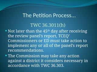 TCEQ Petition for Inquiry Overview, Peggy Hunka | PPTX
