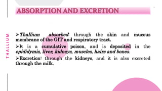 Thallium- inorganic metallic poison (Forensic Toxicology) | PPTX