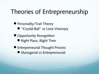 The Entrepreneurial Mindset (Part I) | PPT