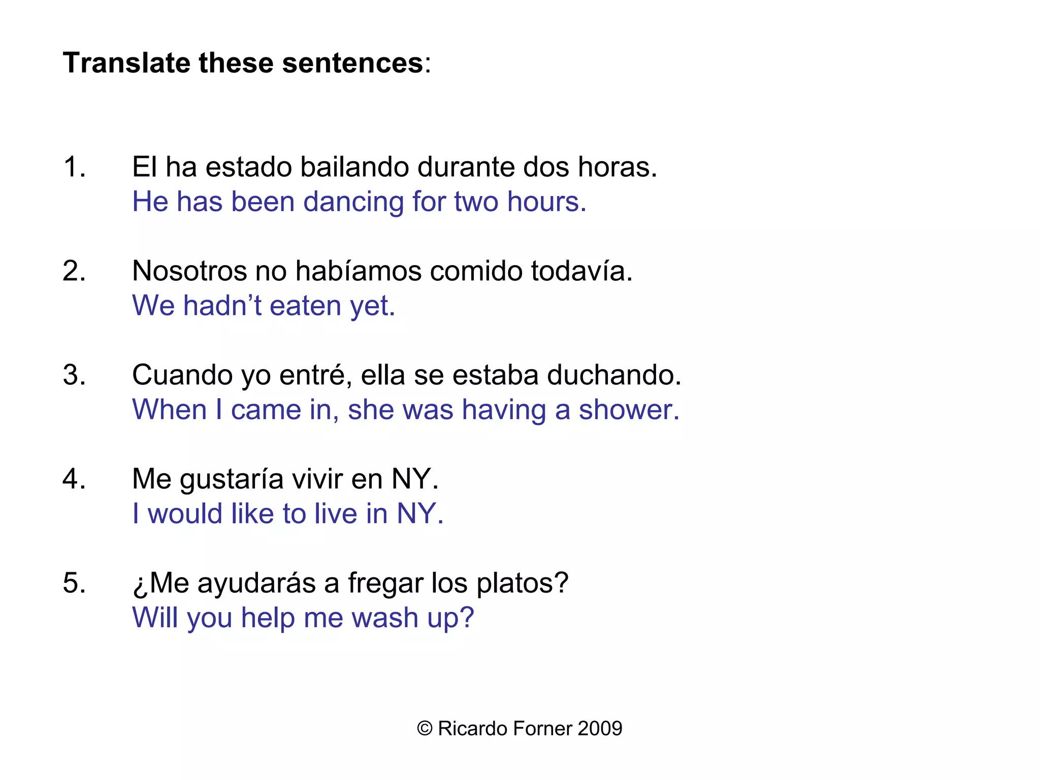 The Verbal System RF | PPT