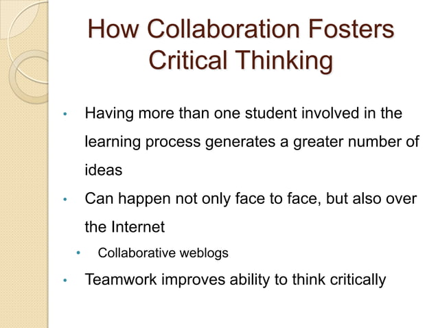 Chapter 5 Thinking Critically | PPT | Educational Assessment | Education