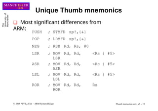 05_Thumb (15).pptx ARM MICROCONTROLLERS THUMB INSTRUCTIONS WORKING ...
