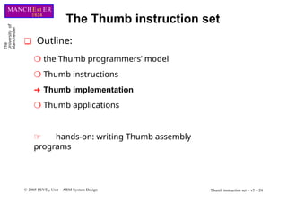 05_Thumb (15).pptx ARM MICROCONTROLLERS THUMB INSTRUCTIONS WORKING ...