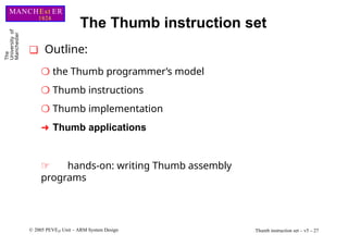 05_Thumb (15).pptx ARM MICROCONTROLLERS THUMB INSTRUCTIONS WORKING ...
