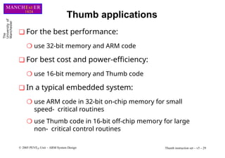 05_Thumb (15).pptx ARM MICROCONTROLLERS THUMB INSTRUCTIONS WORKING ...